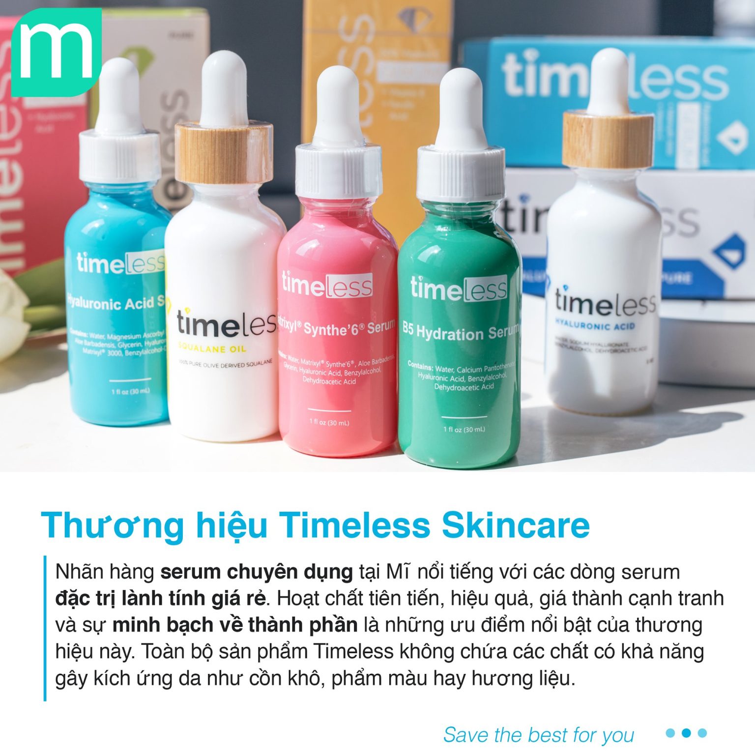 Tổng hợp thương hiệu Timeless - Mint Cosmetics - Save The Best For You!