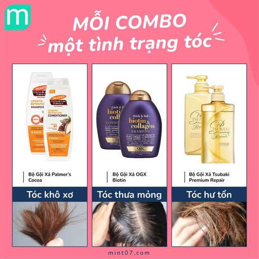 Mỗi COMBO Một Tình Trạng Tóc - Mint Cosmetics - Save The Best For You!