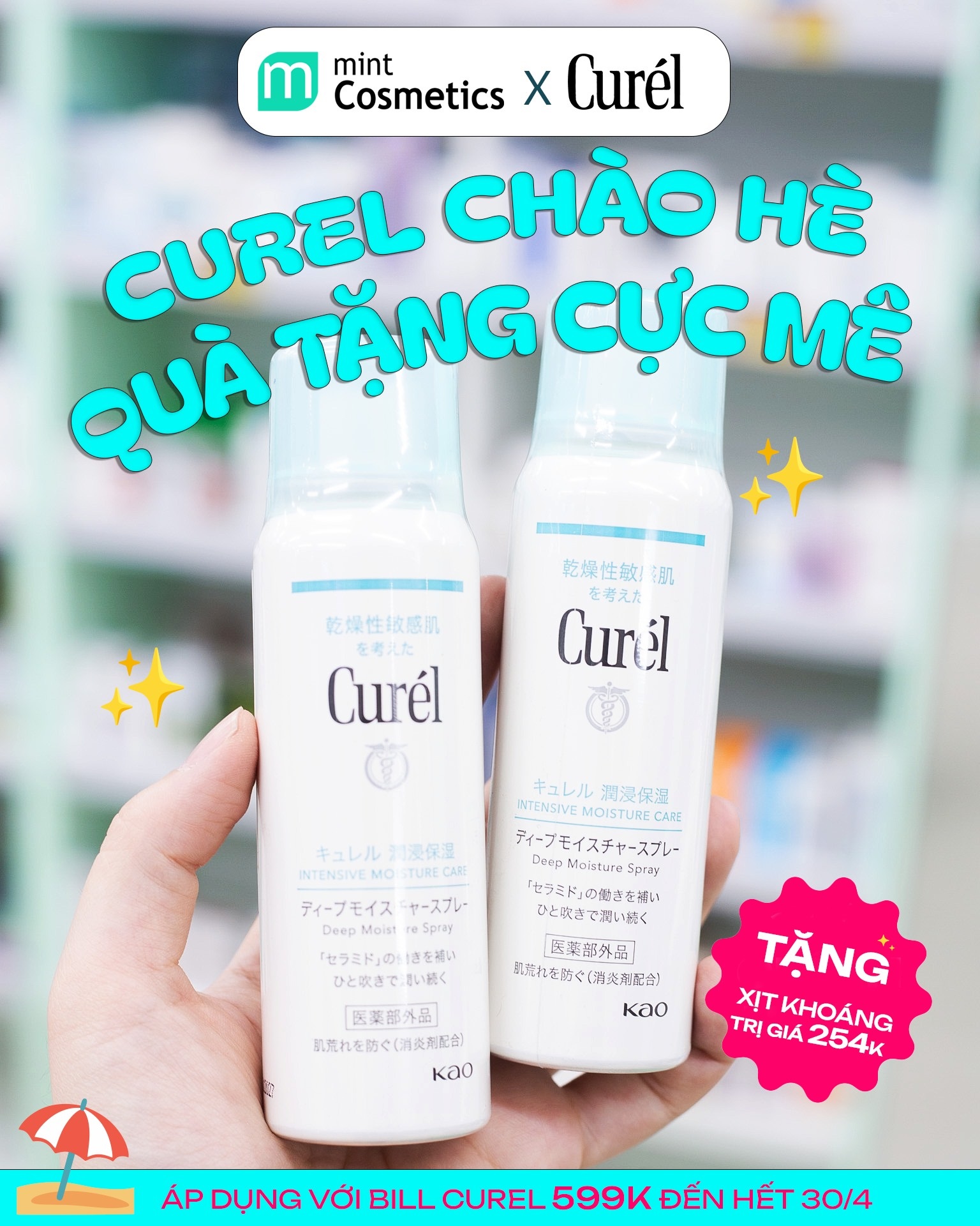 CUREL CHÀO HÈ - QUÀ TẶNG CỰC MÊ - 15 CƠ SỞ - Mint Cosmetics - Save The Best For You!